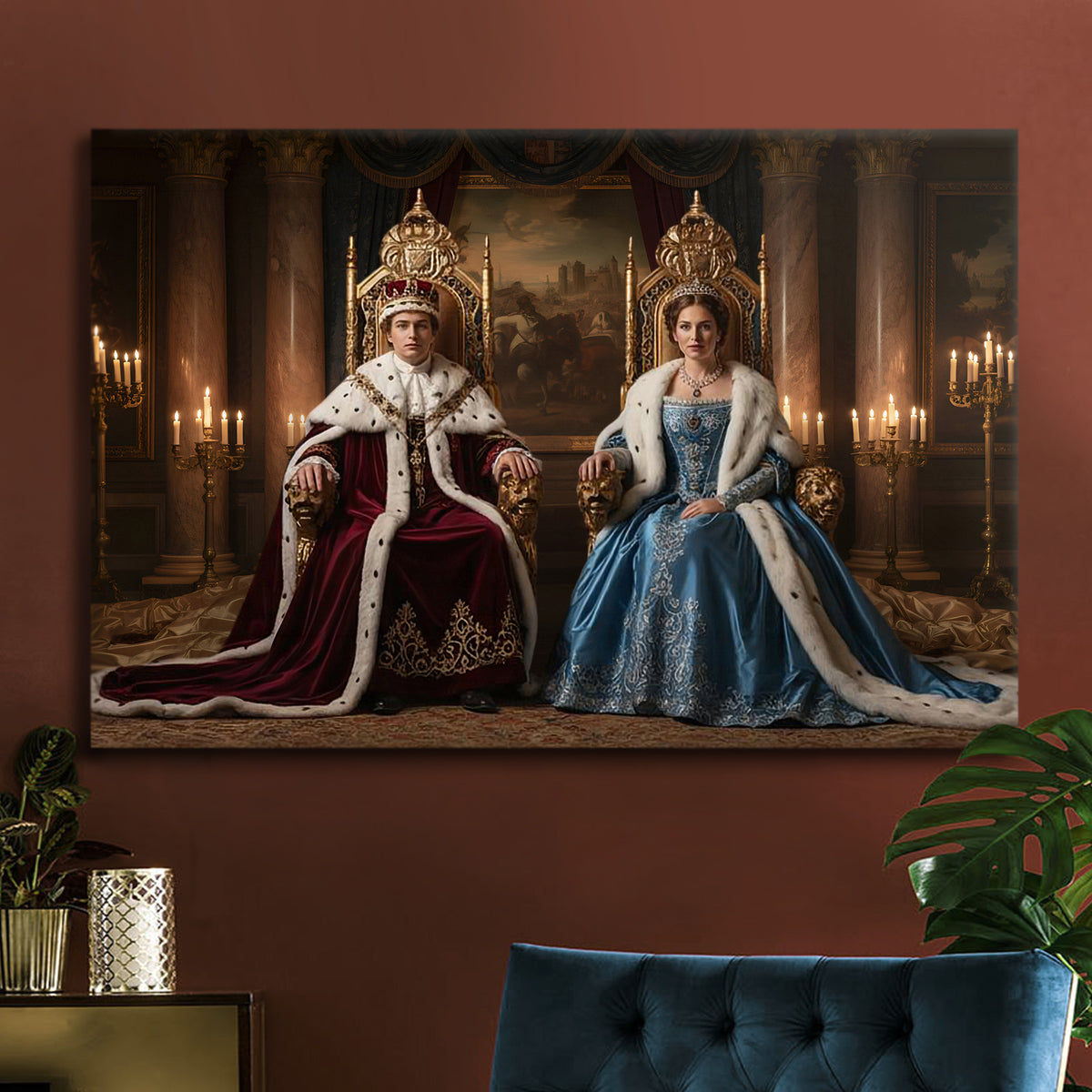 King and Queen royal portrait – PopArtYouShop