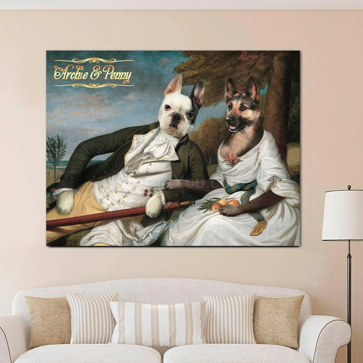 Benjamin and Eleanor two pets portrait – PopArtYouShop