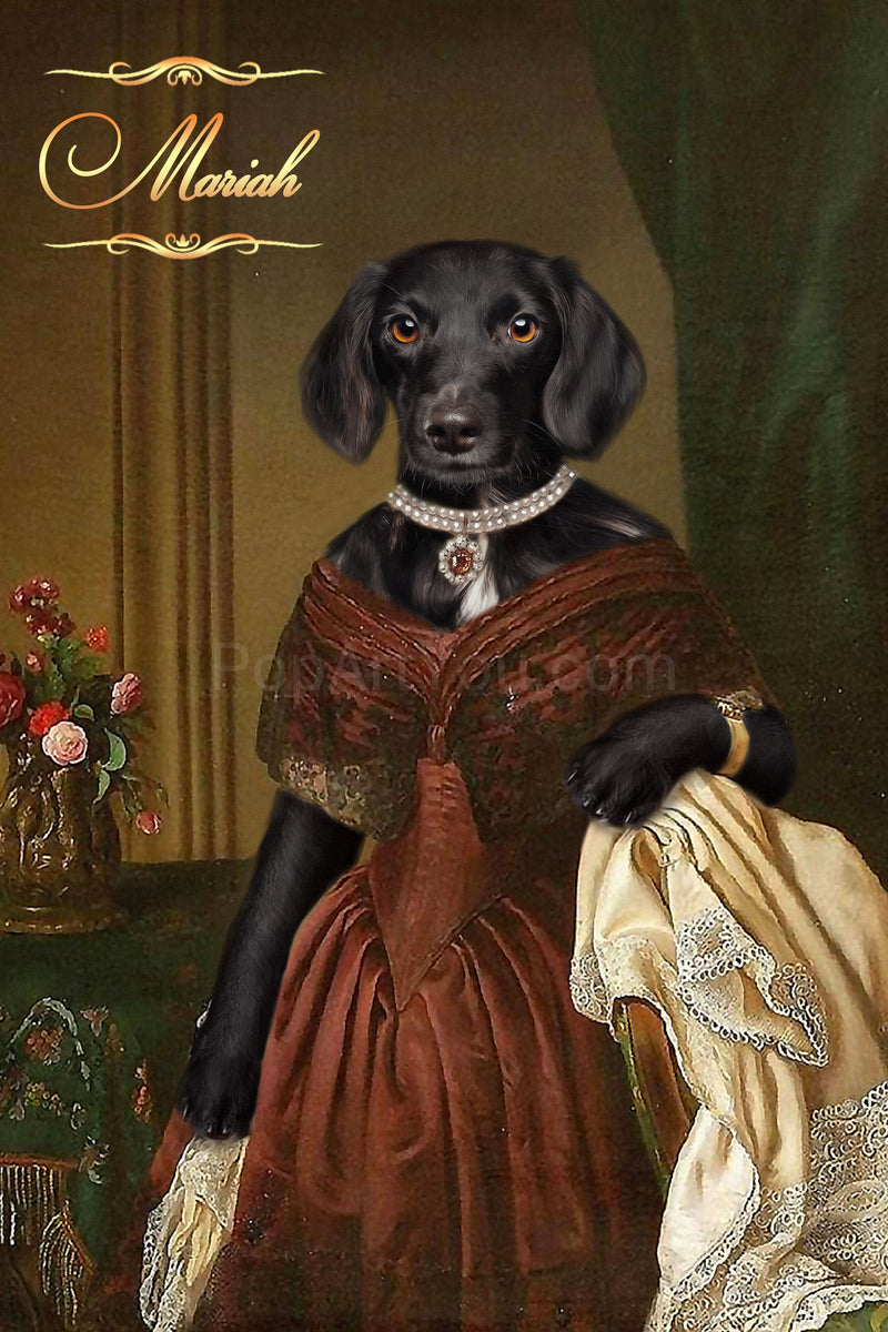 Baroness Elizabeth female pet portrait - PopArtYouShop