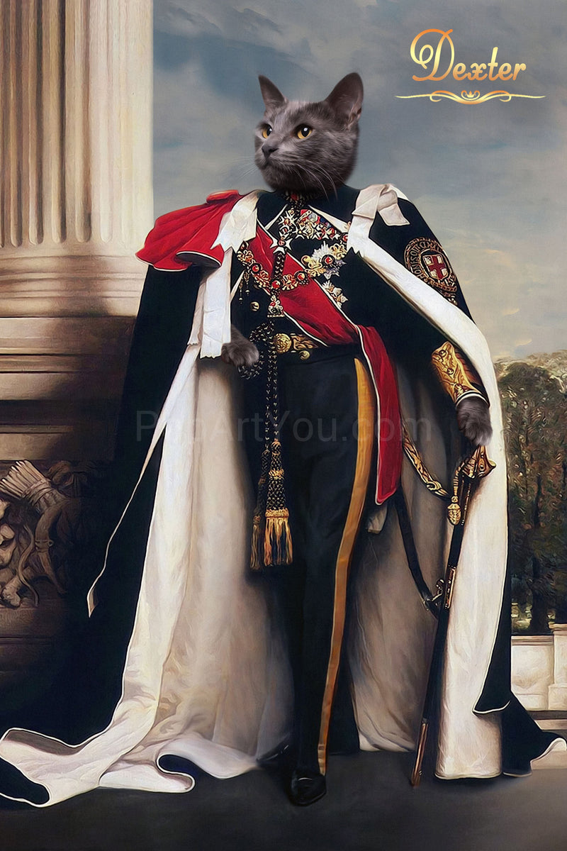 His Majesty the King male cat portrait - PopArtYouShop