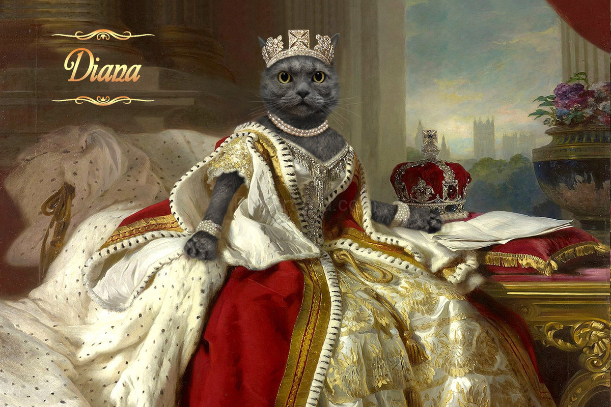 Queen Victoria - custom cat portrait – PopArtYouShop