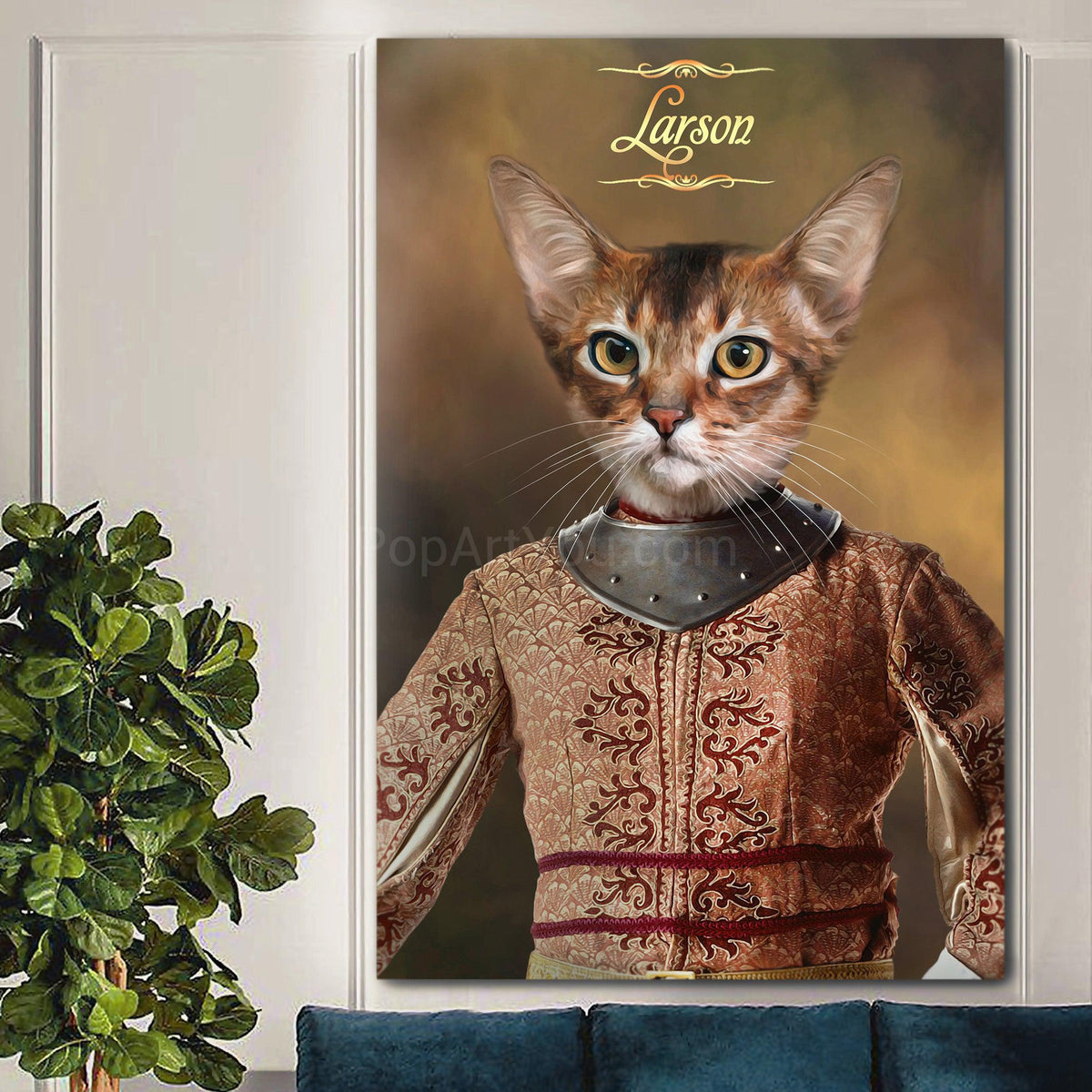 The Defender male cat portrait - PopArtYouShop