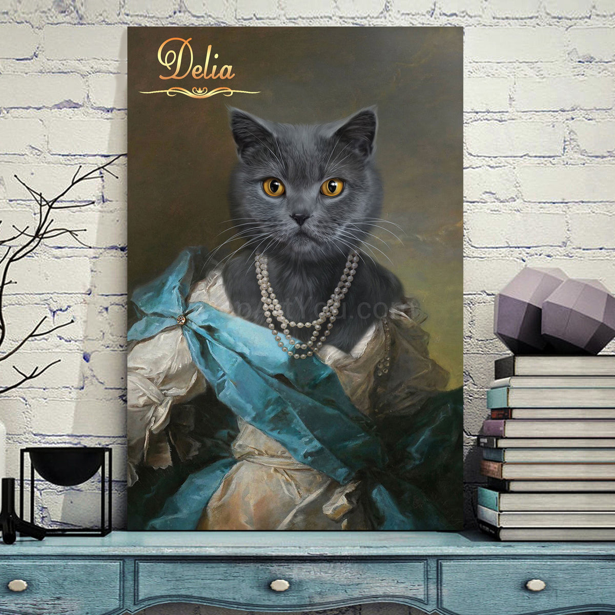The Princess of the Netherlands female cat portrait - PopArtYouShop