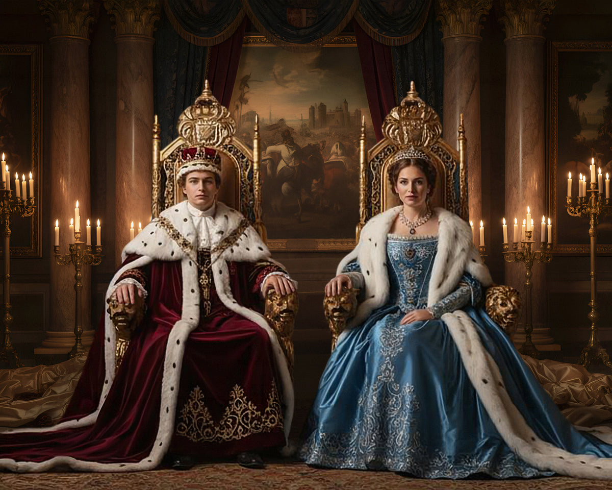 King and Queen royal portrait – PopArtYouShop