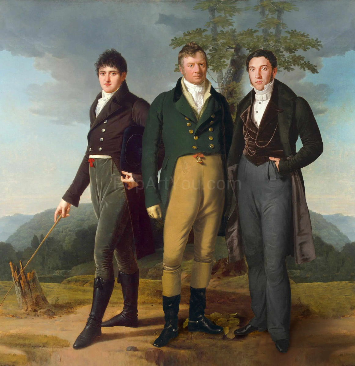 Three Gentlemen group of men portrait – PopArtYouShop