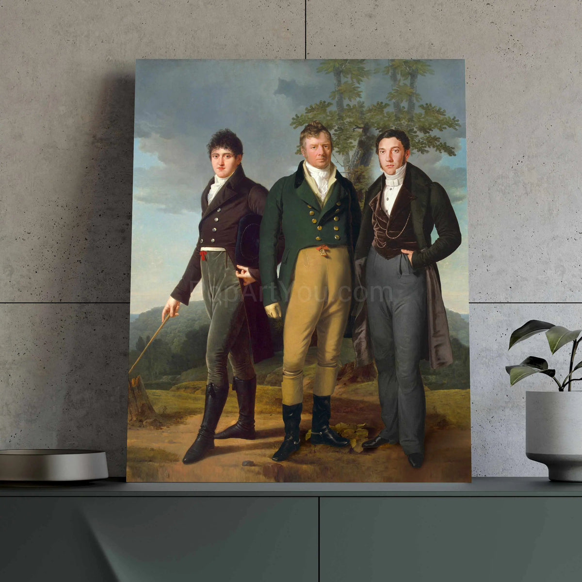 Three Gentlemen group of men portrait – PopArtYouShop