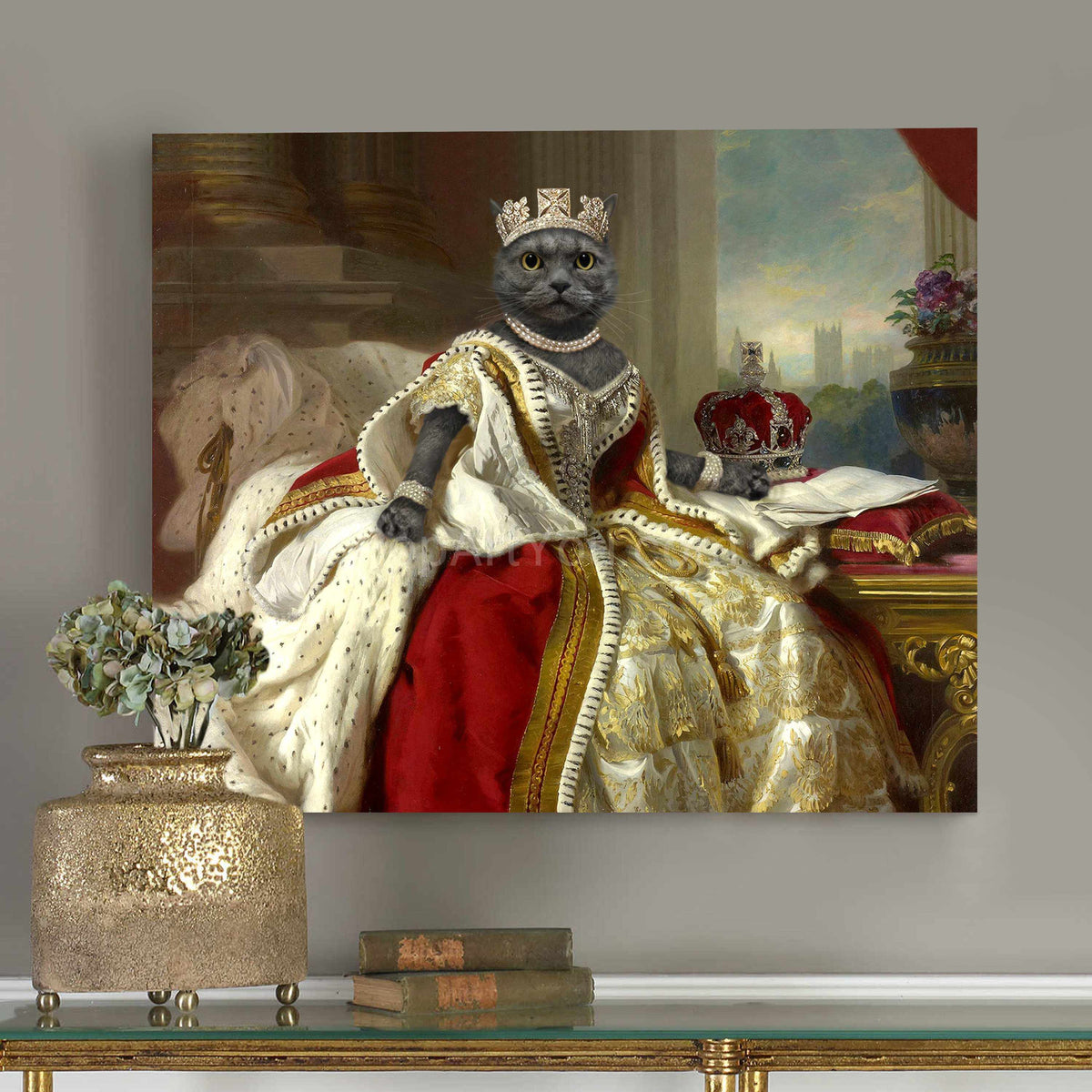 Queen Victoria - custom cat portrait – PopArtYouShop