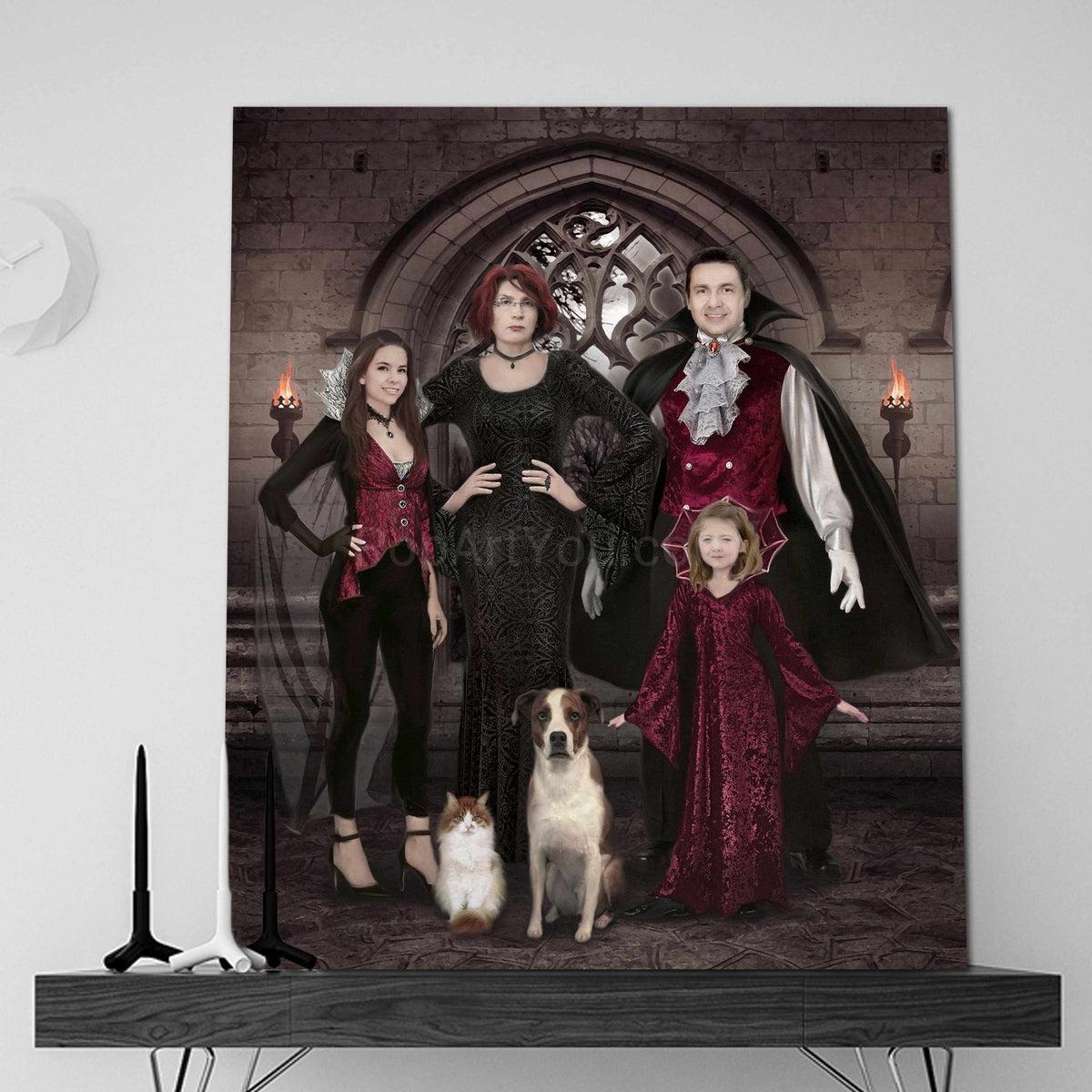 Vampire family portrait #2 - Any family combination – PopArtYouShop