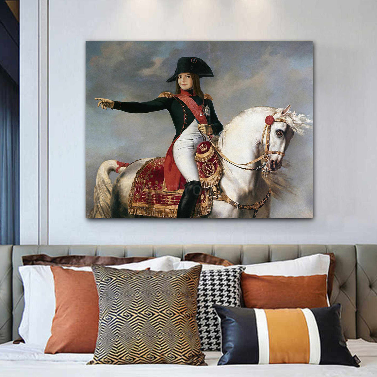 Woman as Napoleon female portrait – PopArtYouShop
